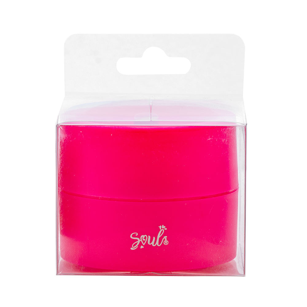 SUPORTE PARA CLIPES IMANTADO PEQUENO POTE PVC - PINK