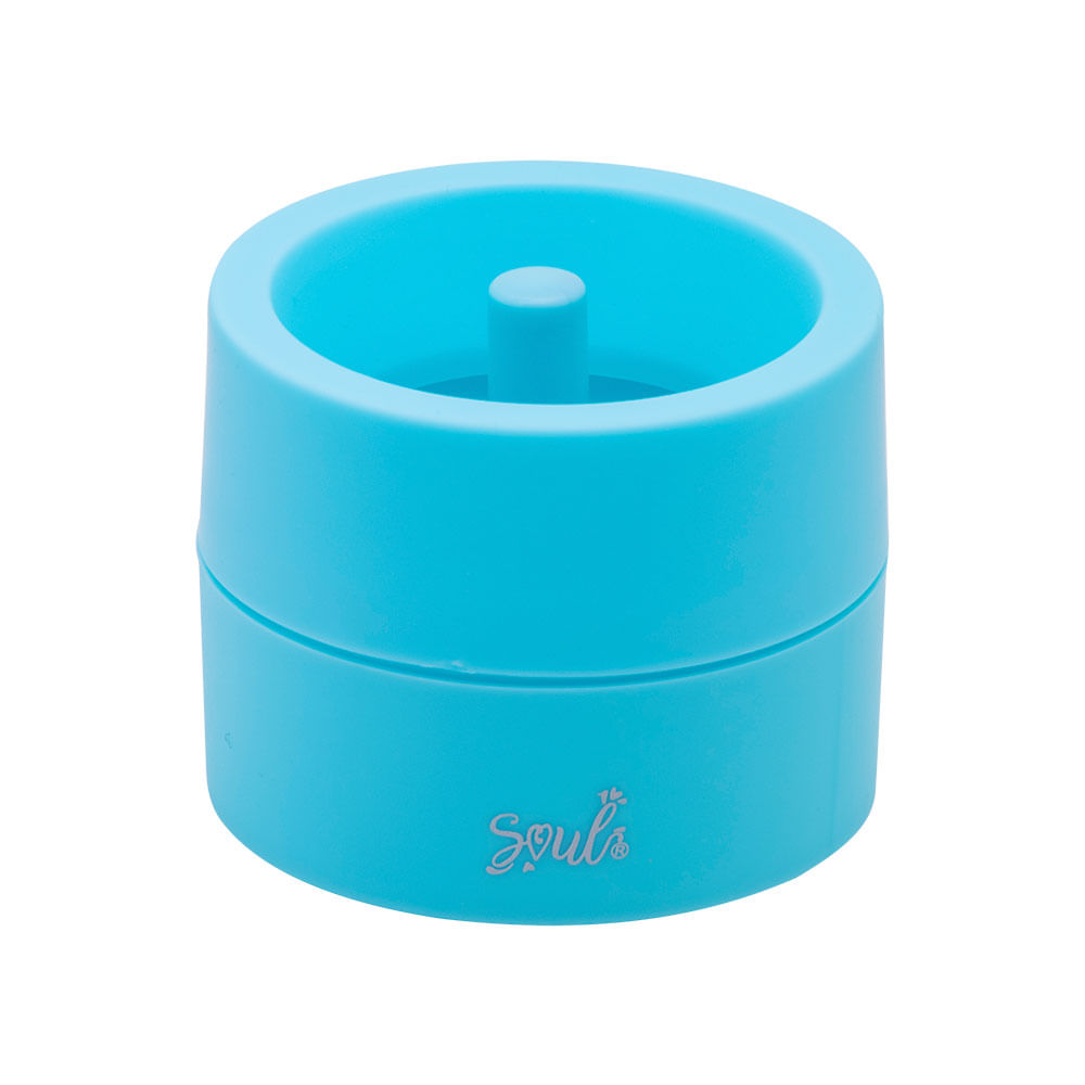 SUPORTE PARA CLIPES IMANTADO PEQUENO POTE PVC - TURQUESA